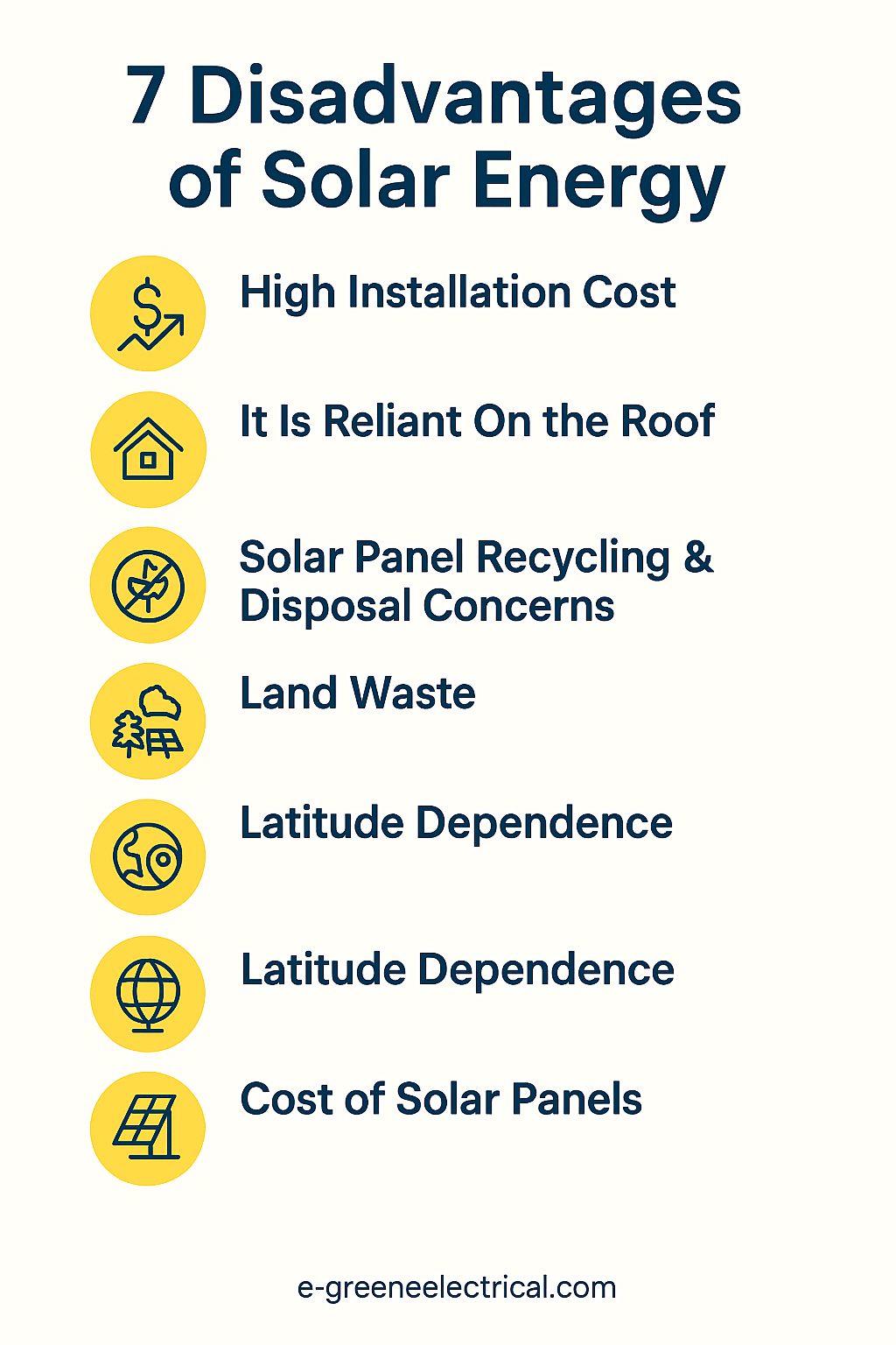 Advantages & Disadvantages Of Solar Energy - E-Green Electrical